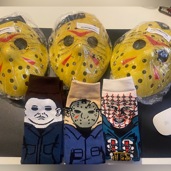 Accessories | Halloween 6 Pack Bundle 3 Mask And 3 Pairs Of Socks All ...
